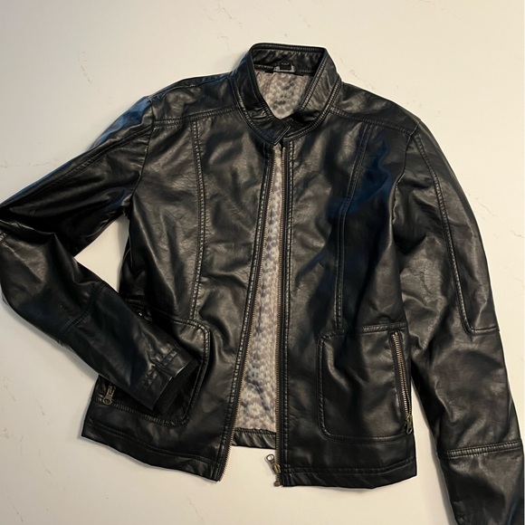 George | Jackets & Coats | George Black Leather Jacket | Poshmark